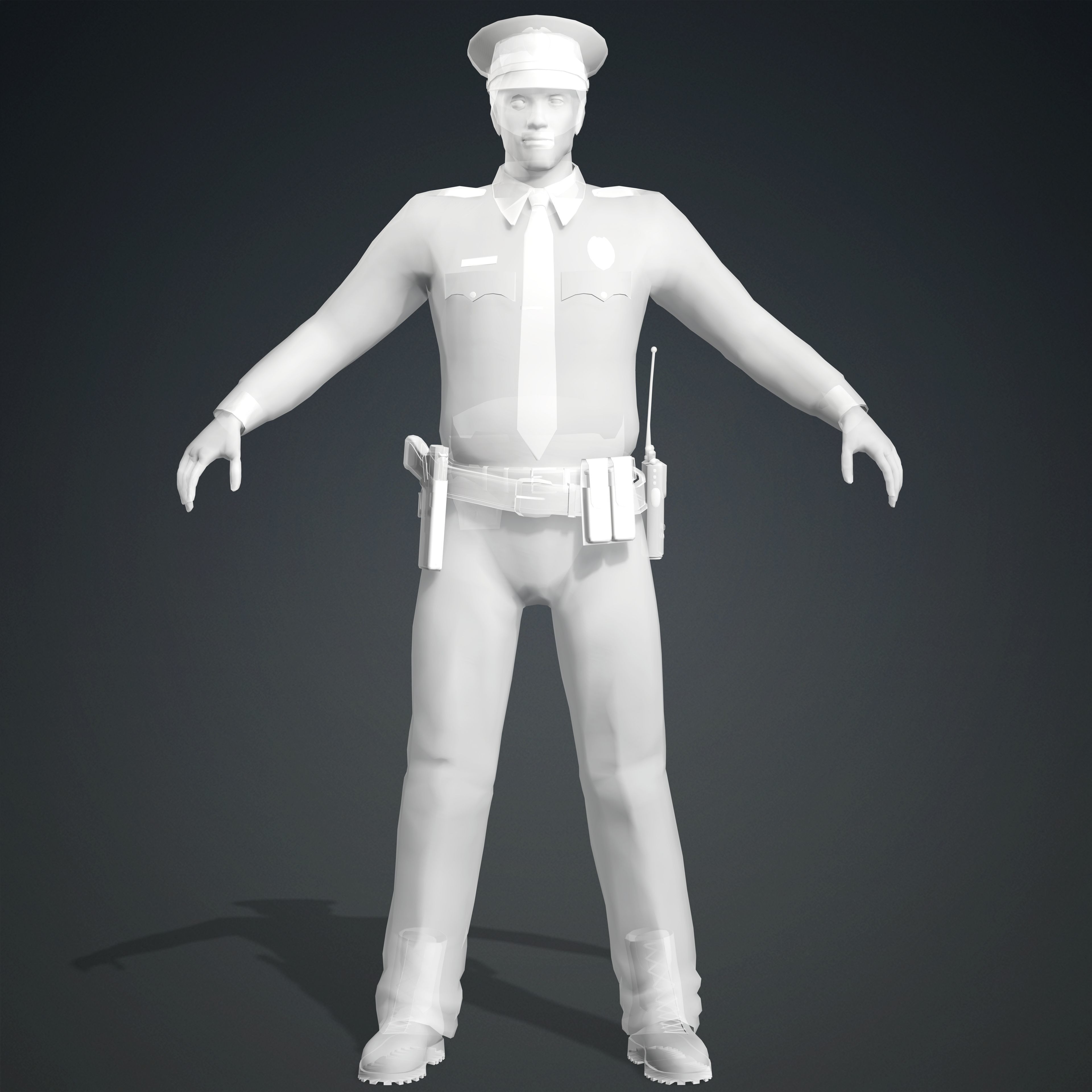 PoliceMan police officer - police officer free VR / AR / low-poly 3D ...