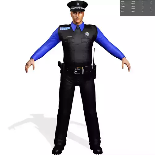 PoliceMan police officer - police officer free VR / AR / low-poly 3D ...