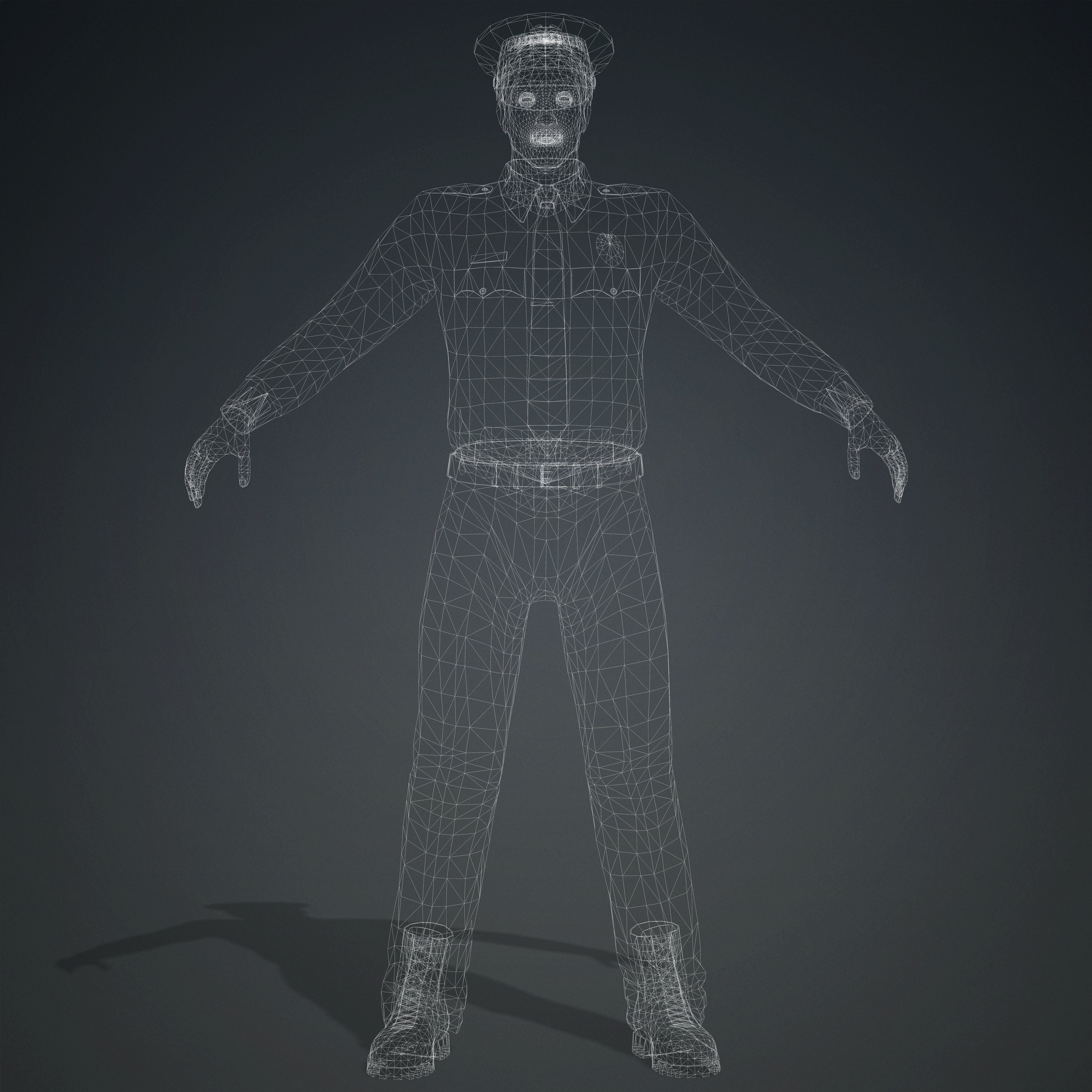 Police man Benjamin free VR / AR / low-poly 3D model rigged | CGTrader