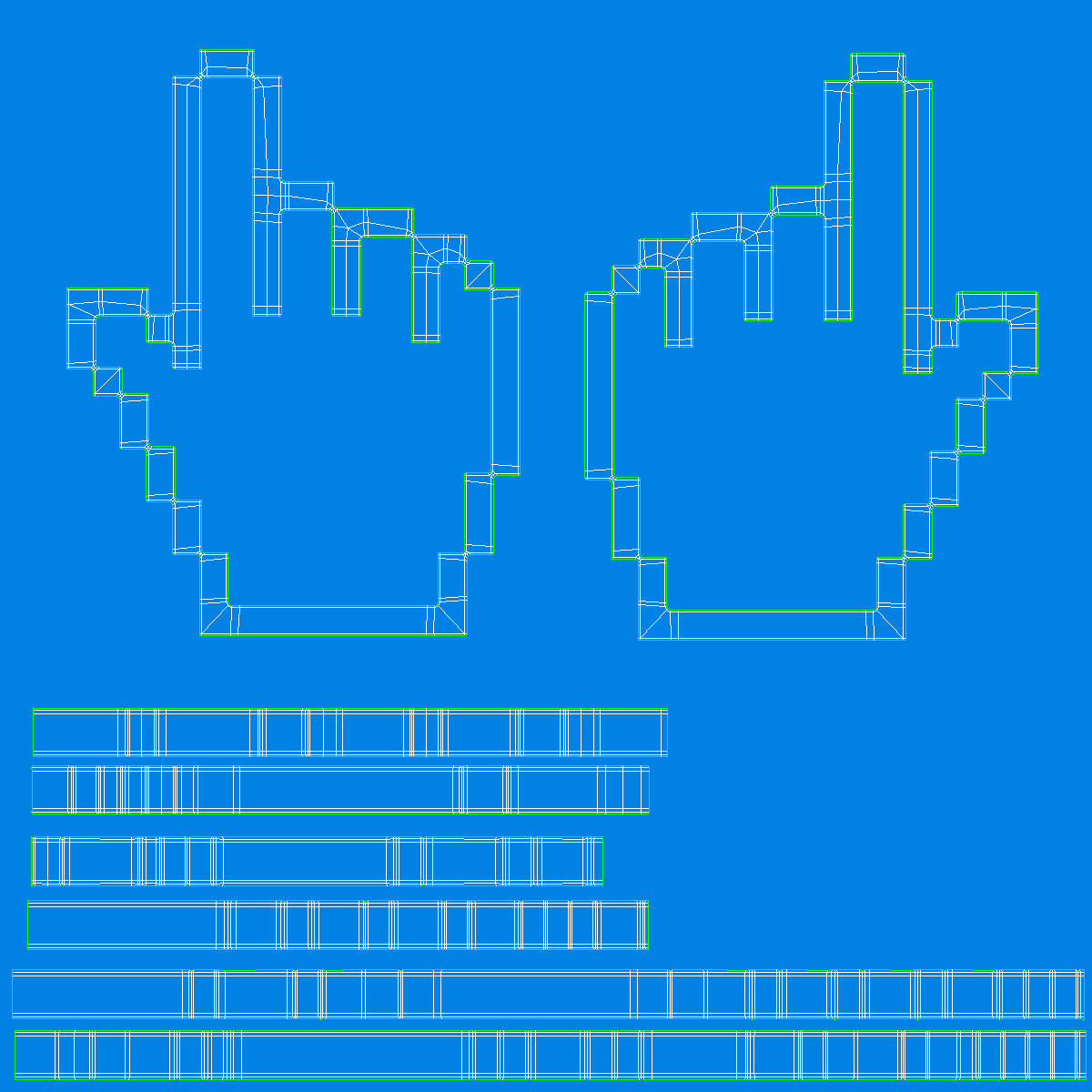 3D model Hand Cursor Frame VR / AR / low-poly | CGTrader