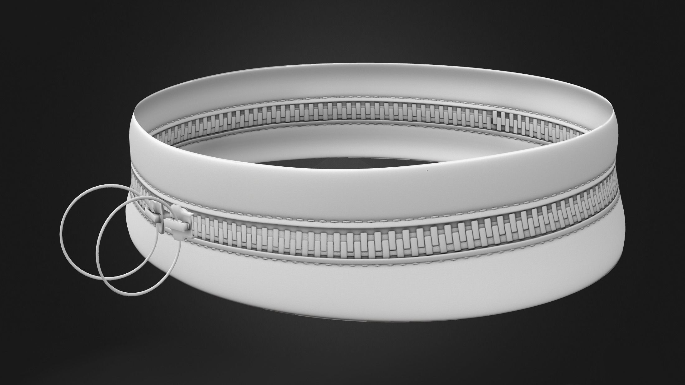 3D model Zip Collar Necklace VR / AR / low-poly | CGTrader
