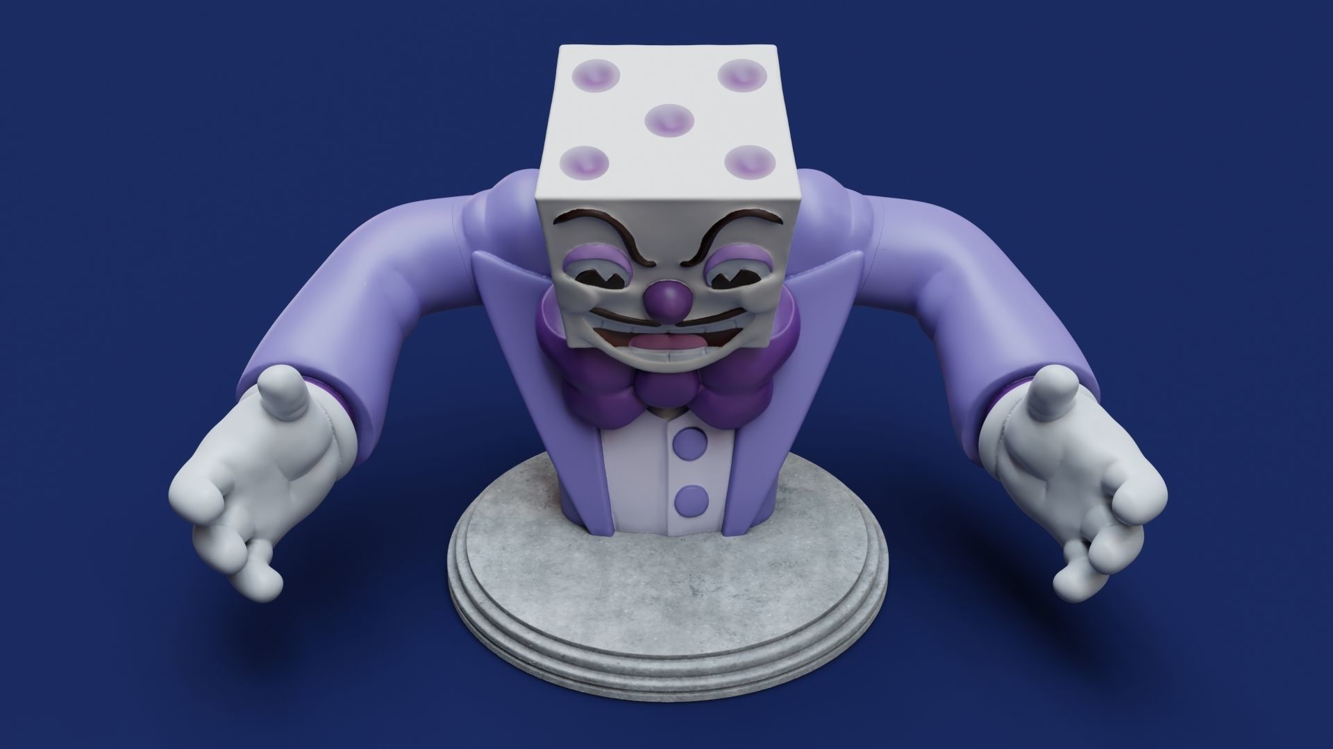 Cuphead Dice King and The Devil 3D model 3D printable | CGTrader