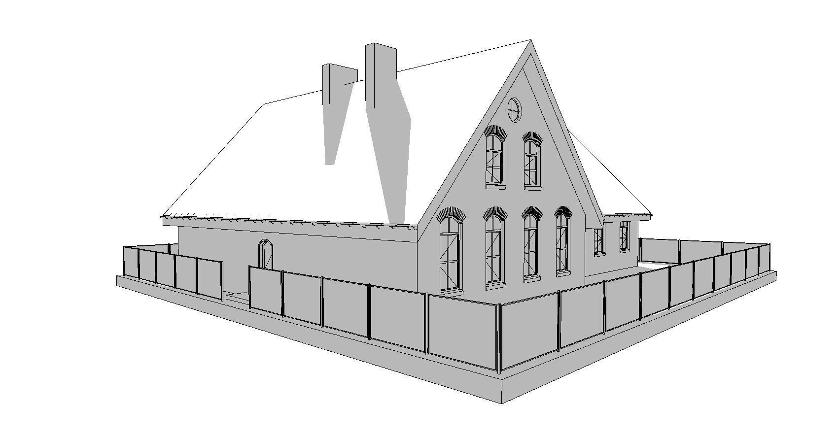 old school building 3D model | CGTrader