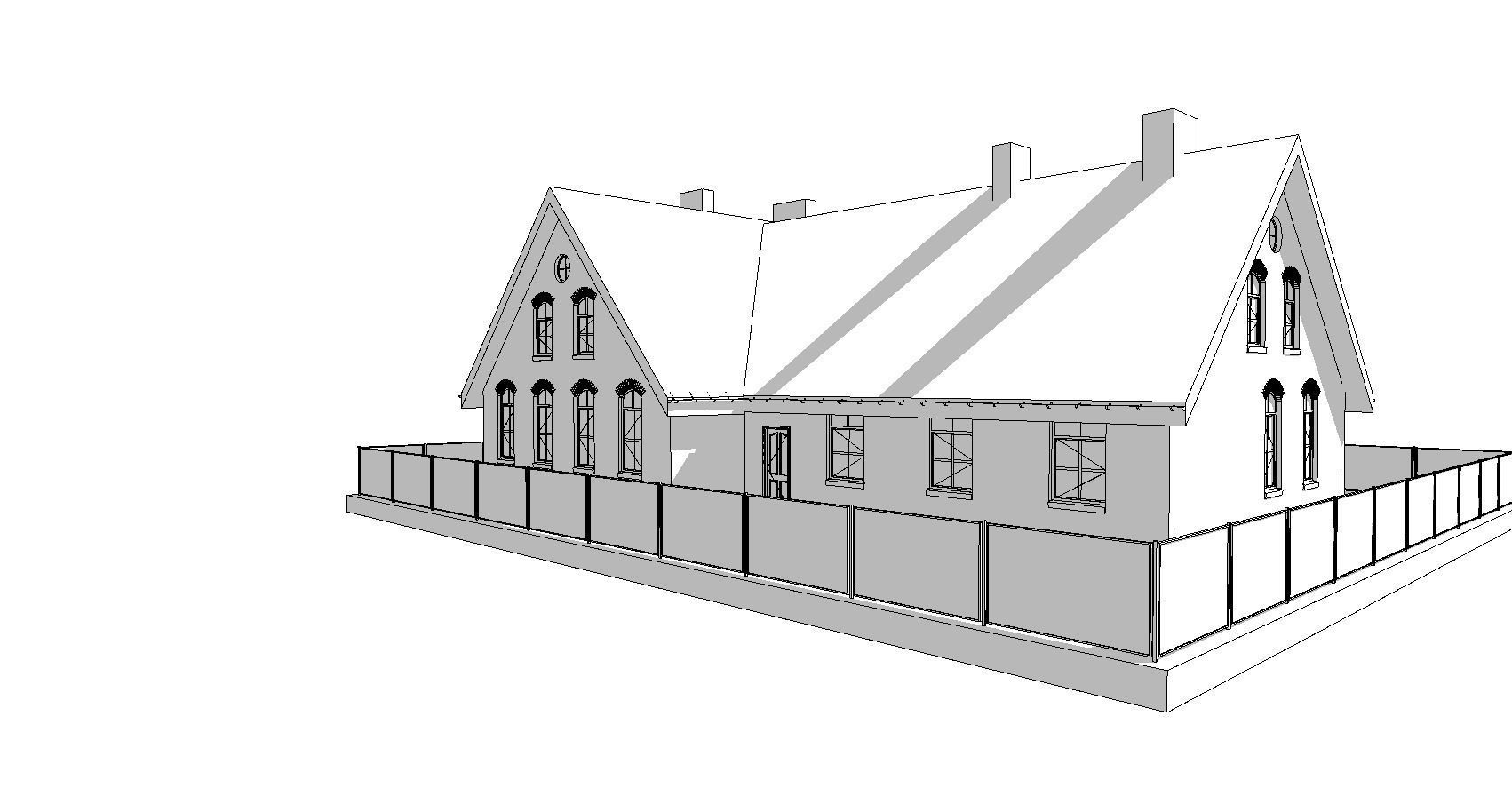 old school building 3D model | CGTrader