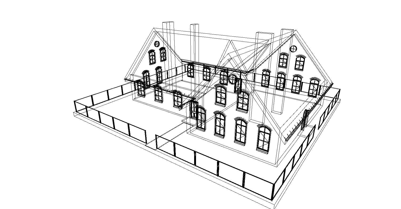 old school building 3D model | CGTrader