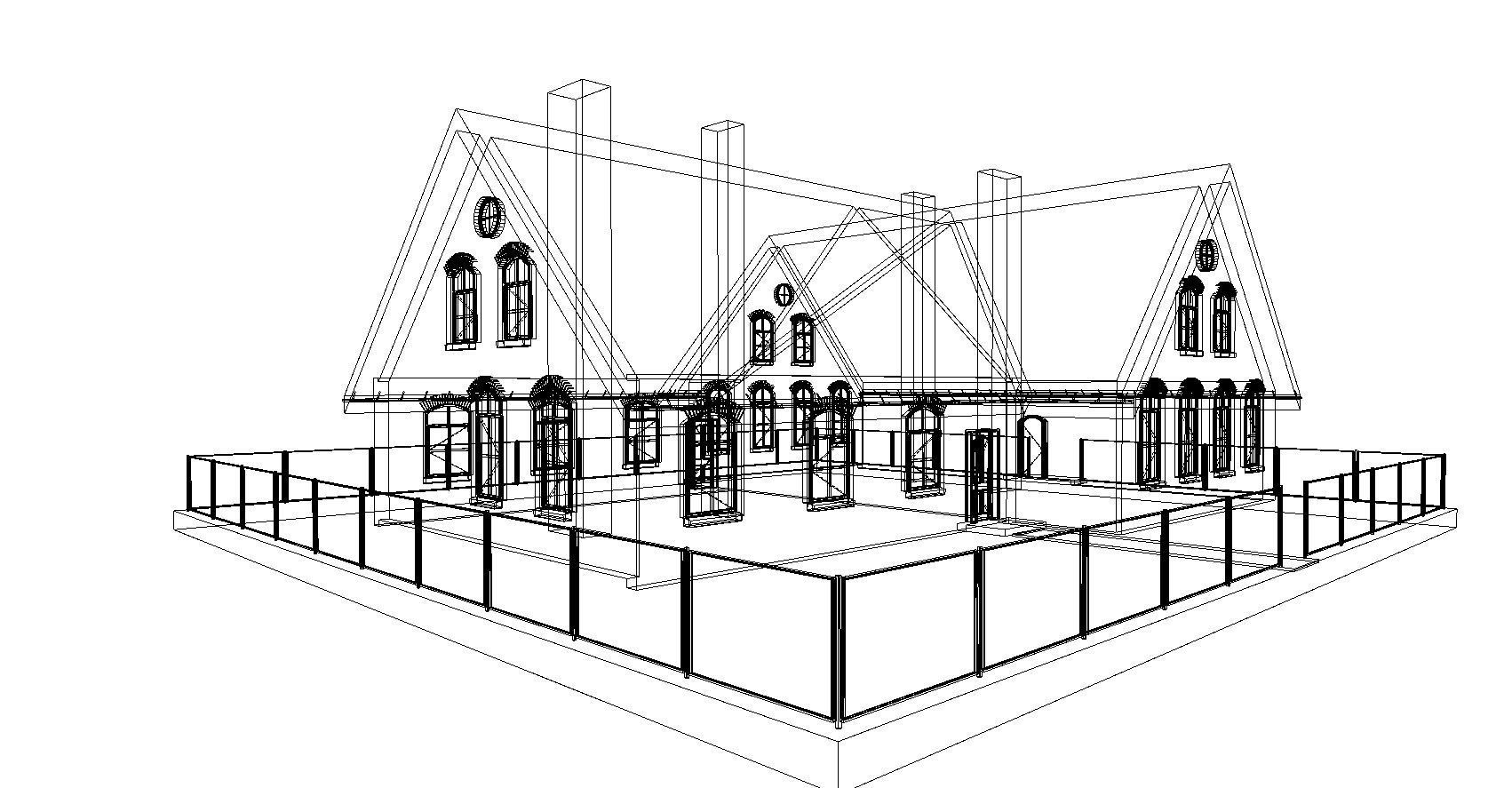 old school building 3D model | CGTrader