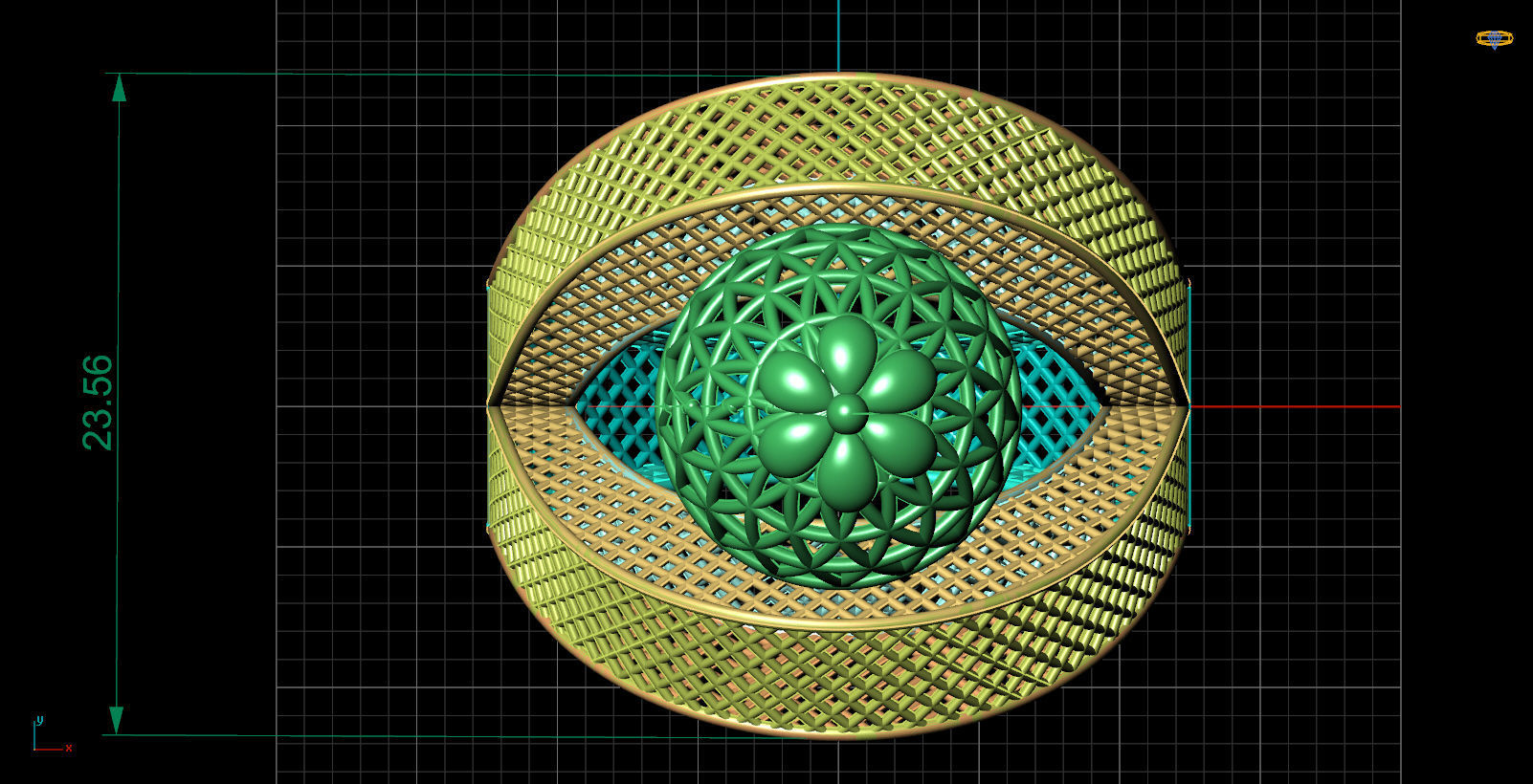 turkish jali ring 3D print Model 3D model 3D printable | CGTrader