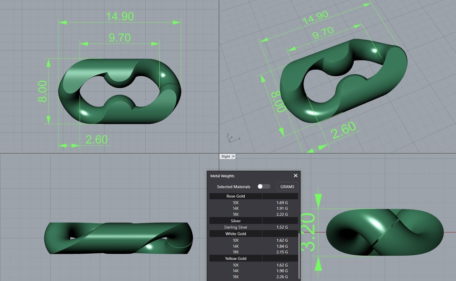 CUBAN LINK CHAIN BRACELET SET2 3D model 3D printable | CGTrader