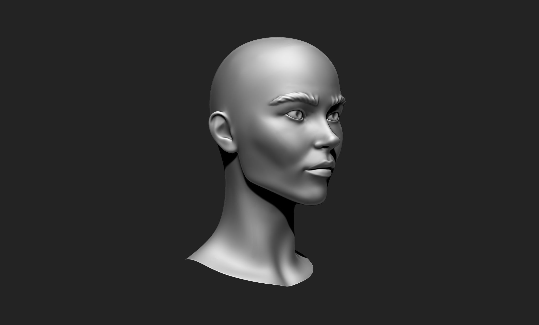 3D model Female Head 1 VR / AR / low-poly | CGTrader