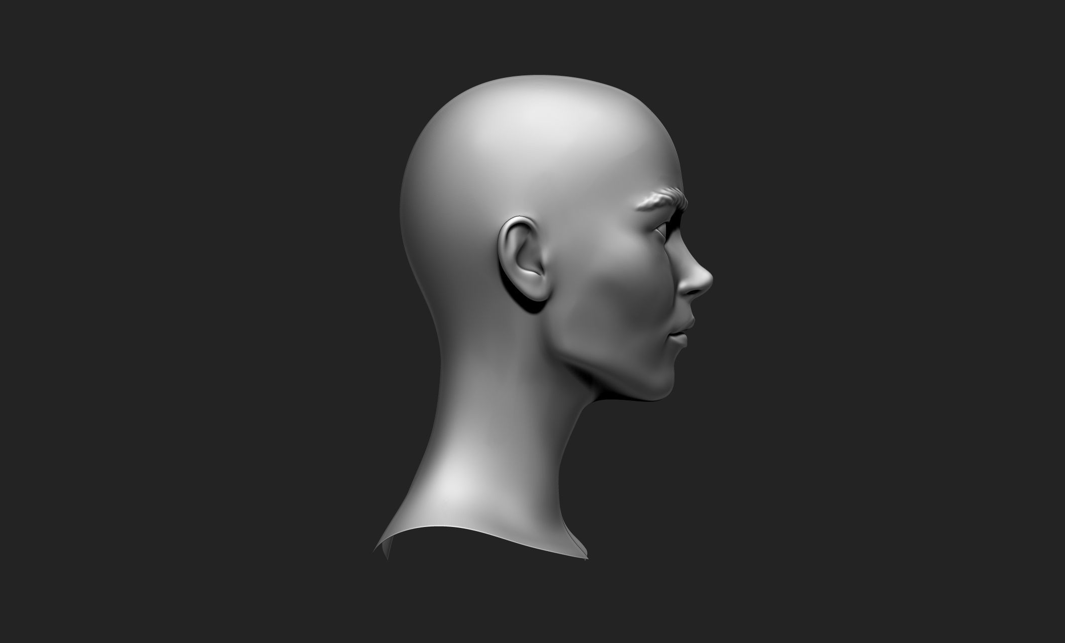 3D model Female Head 1 VR / AR / low-poly | CGTrader