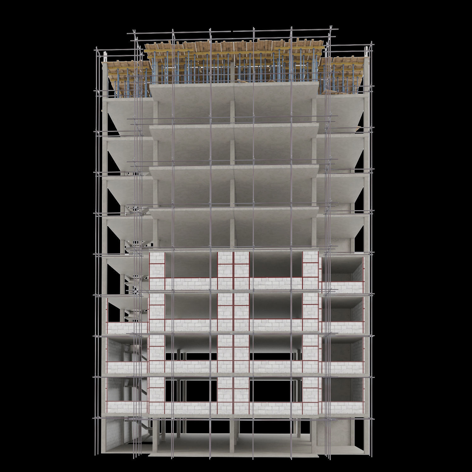 3D model Modular Construction Site VR / AR / low-poly | CGTrader