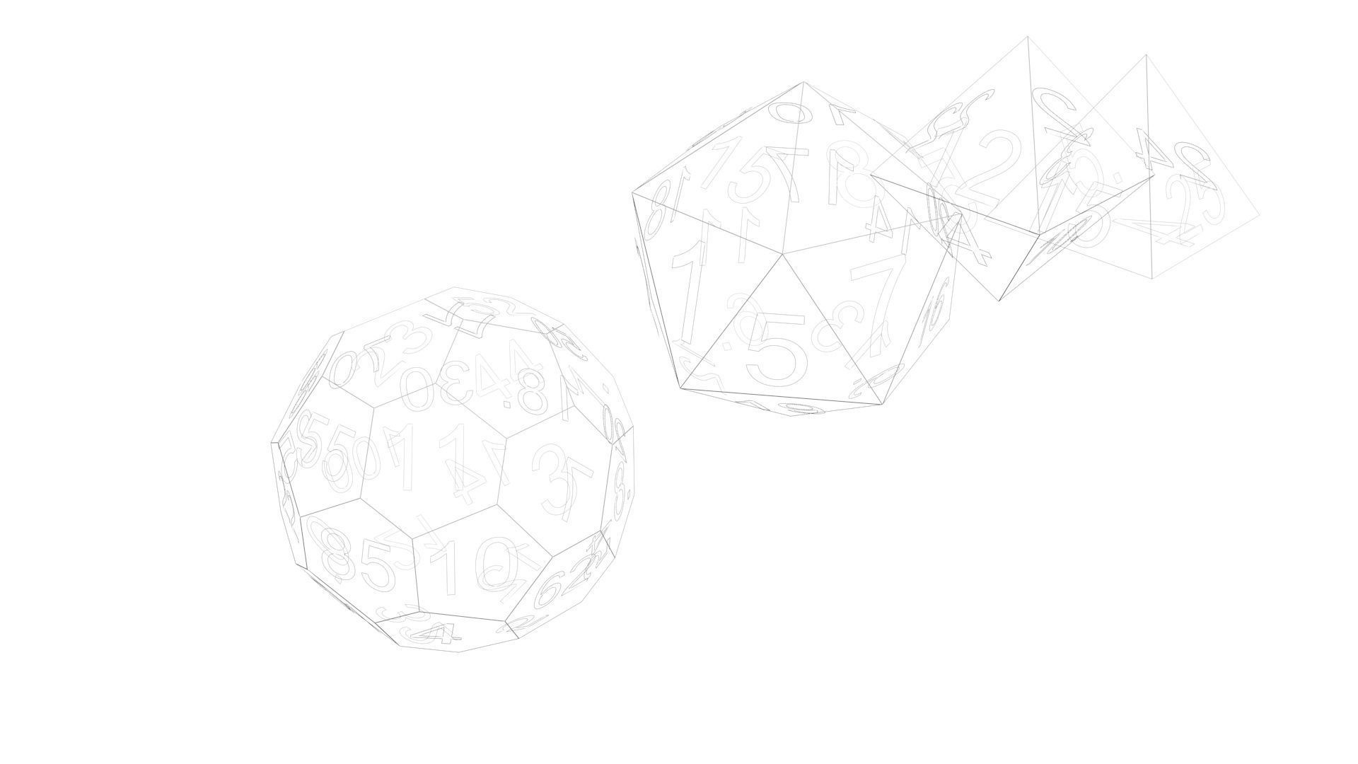 Polyhedral Dices 3D model 3D printable animated | CGTrader