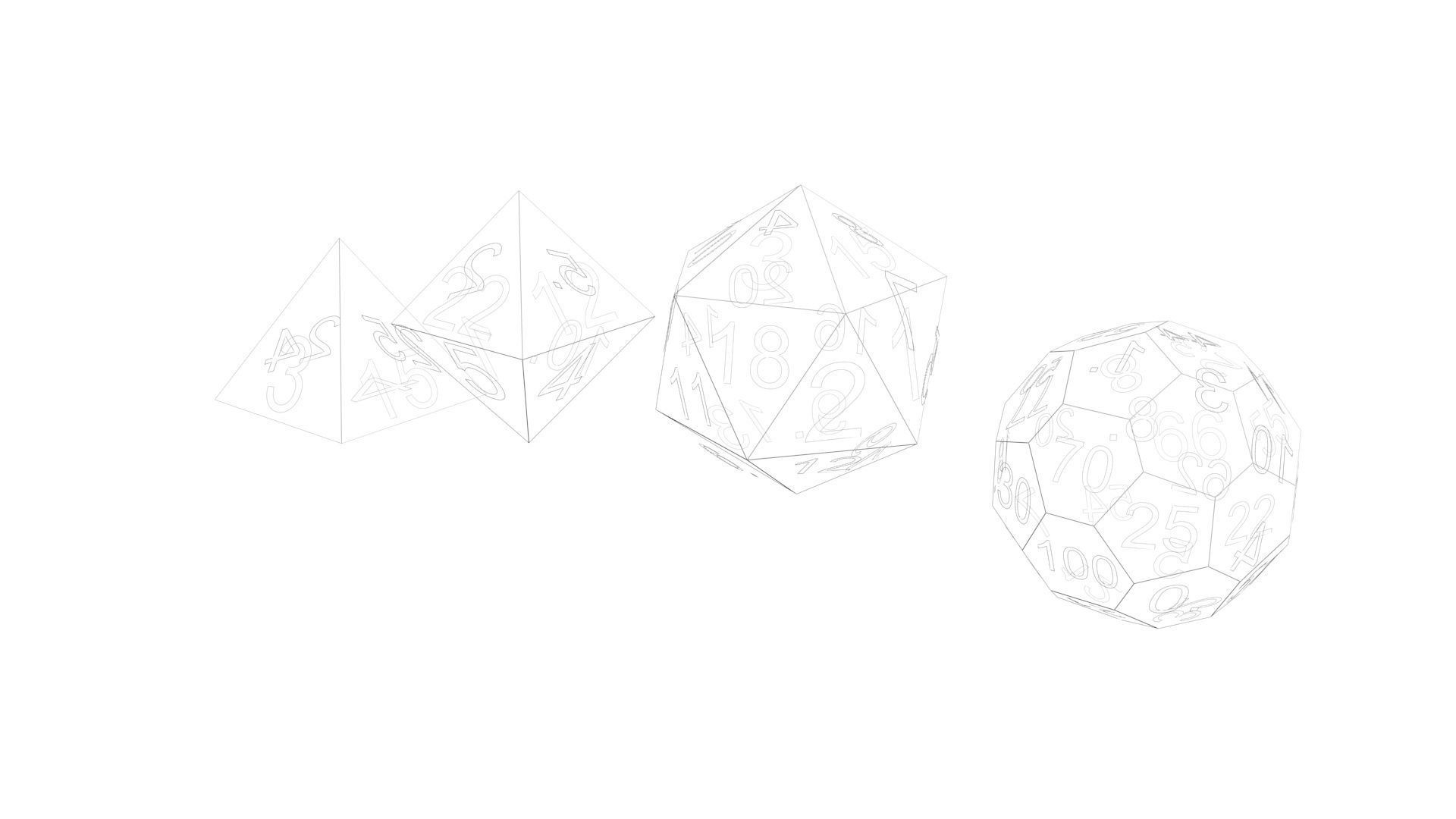 Polyhedral Dices 3D model 3D printable animated | CGTrader