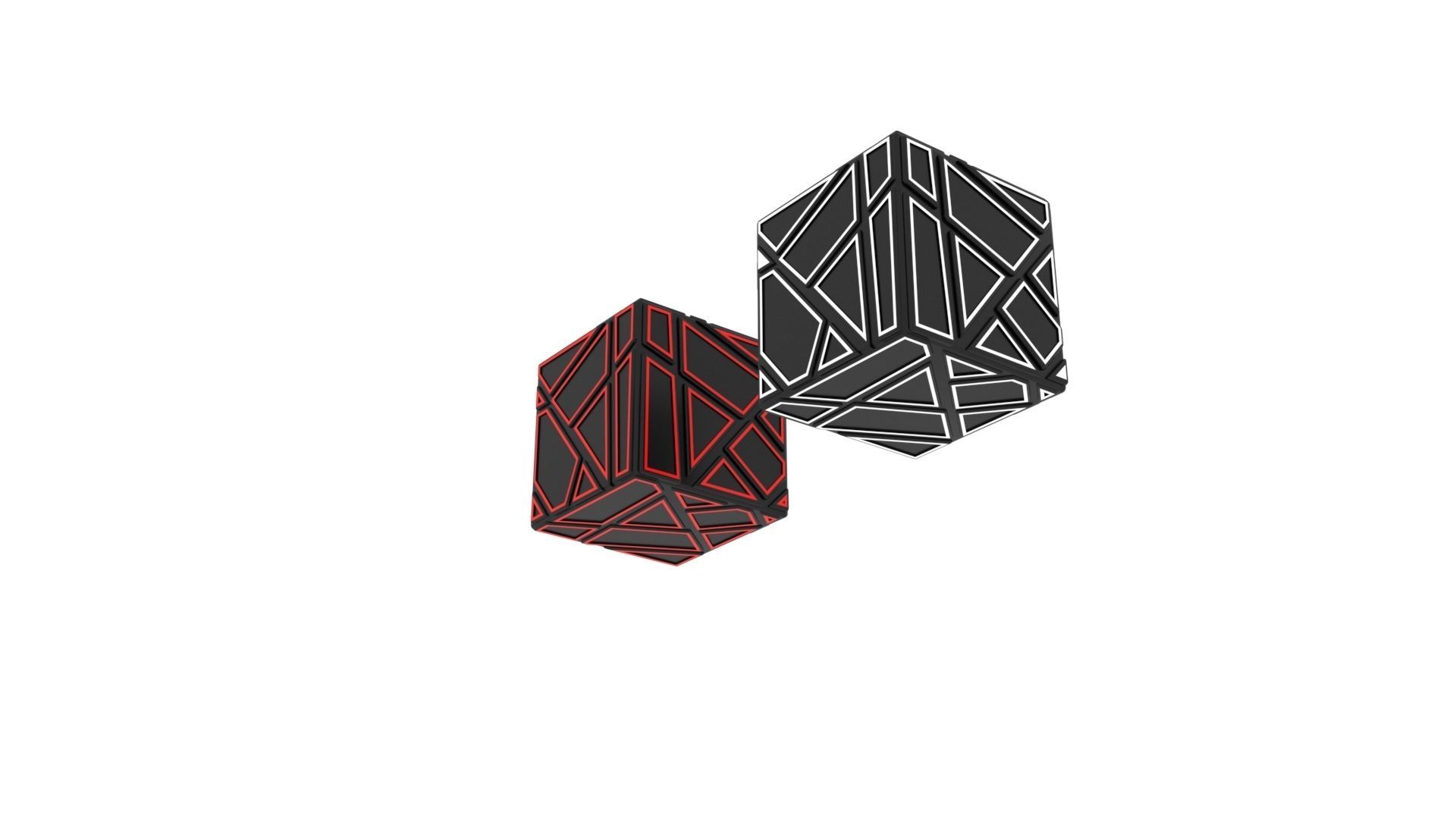 Ghost Cubes 3D model | CGTrader