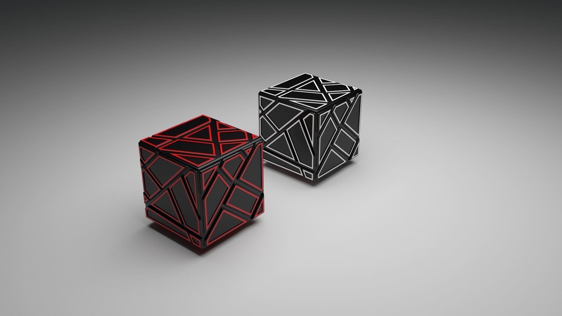 Ghost Cubes 3D model | CGTrader