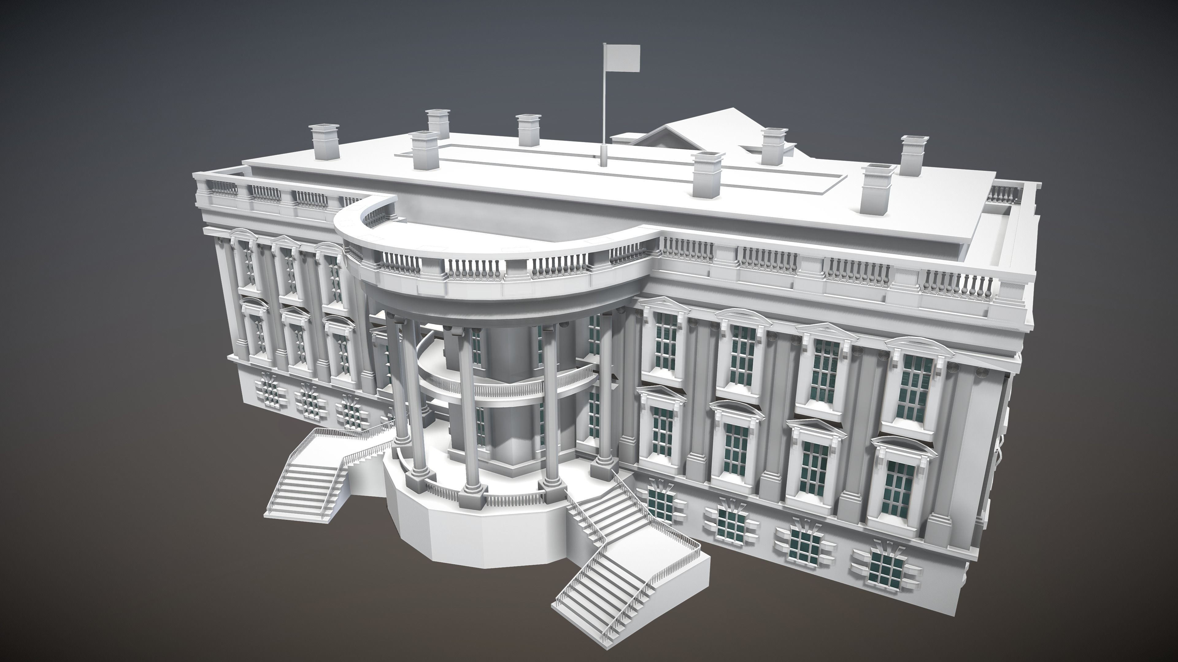White House 3D model | CGTrader