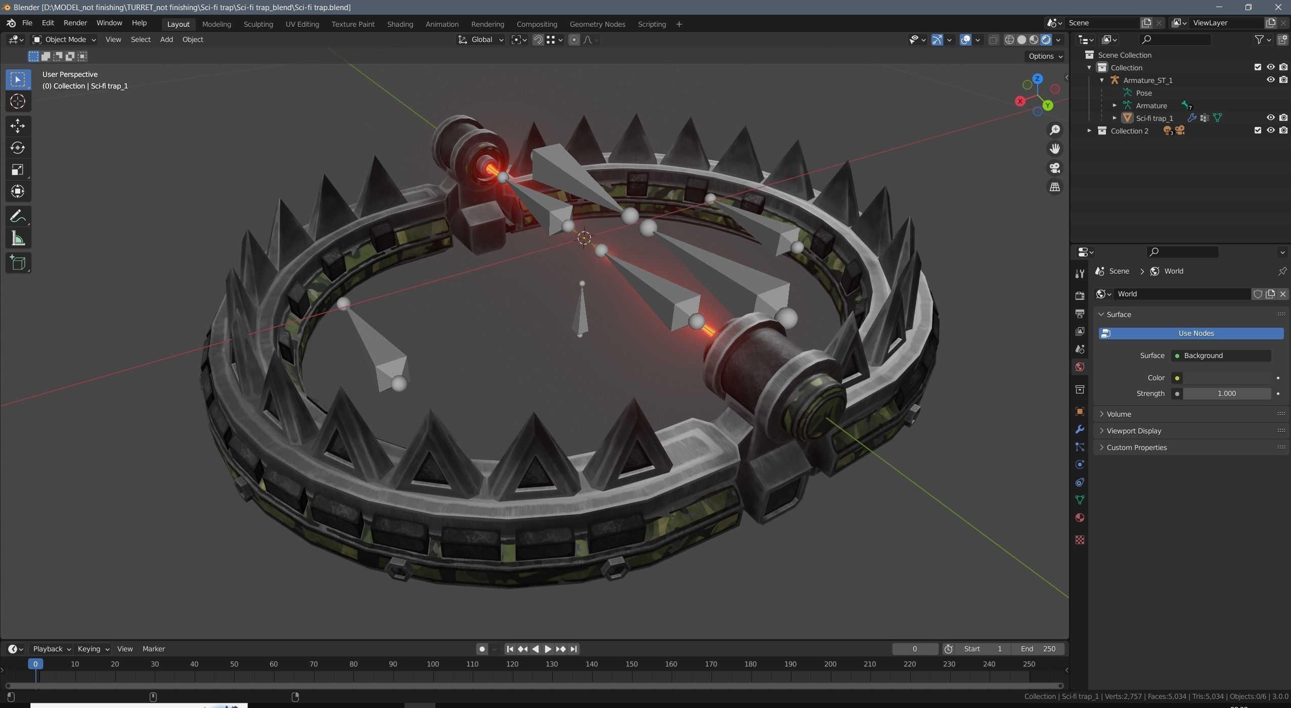 3D model Sci-fi trap VR / AR / low-poly | CGTrader