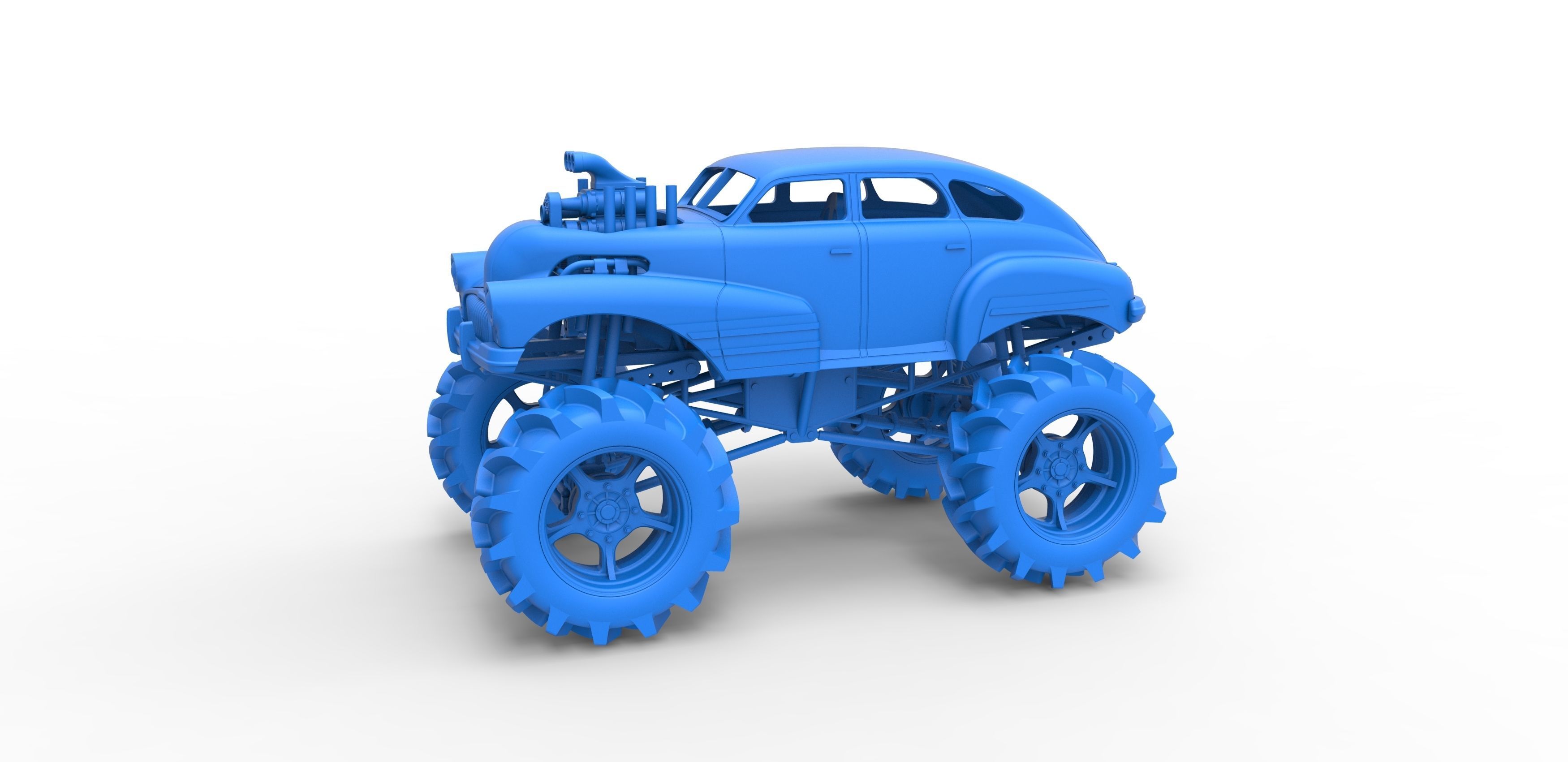 Mud truck 3 Scale 1 to 25 3D model 3D printable | CGTrader