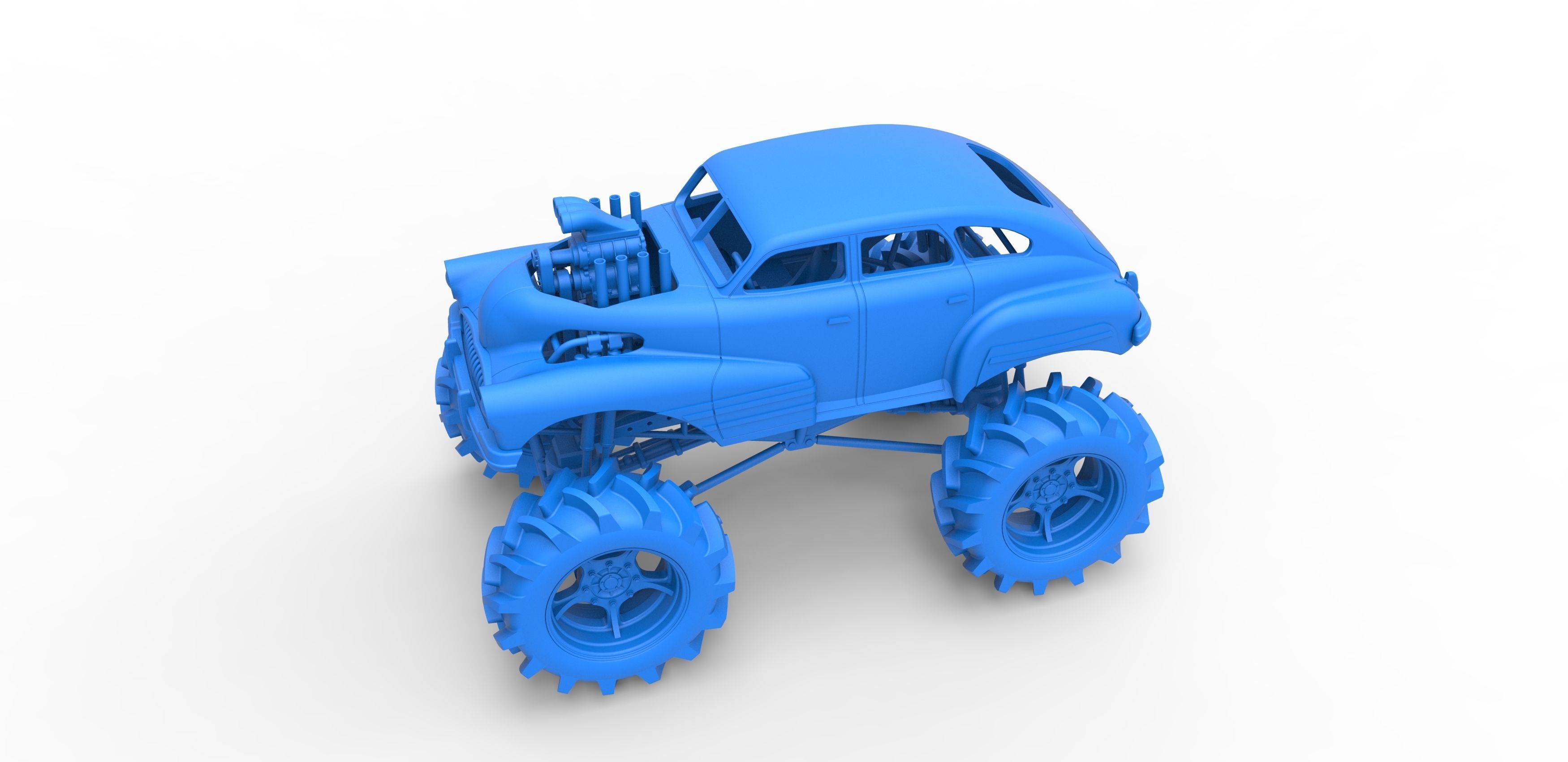 Mud truck 3 Scale 1 to 25 3D model 3D printable | CGTrader