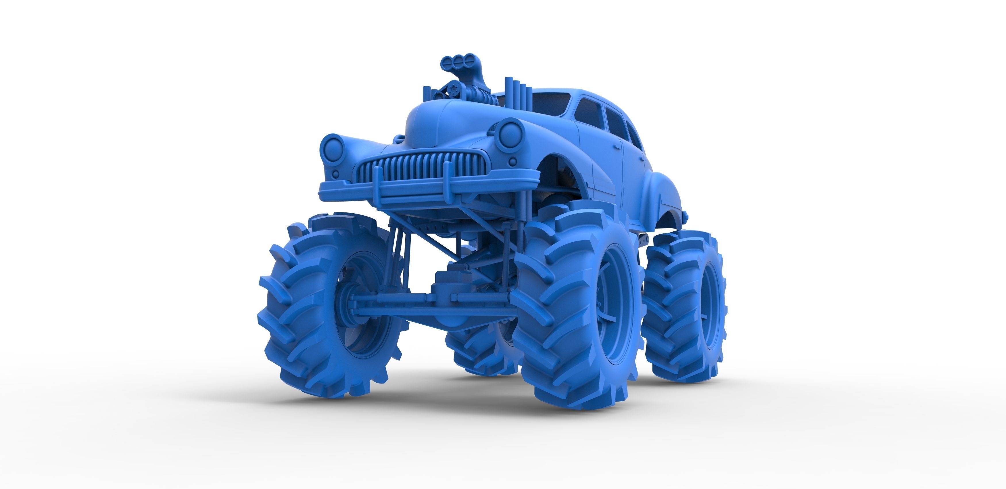 Mud truck 3 Scale 1 to 25 3D model 3D printable | CGTrader