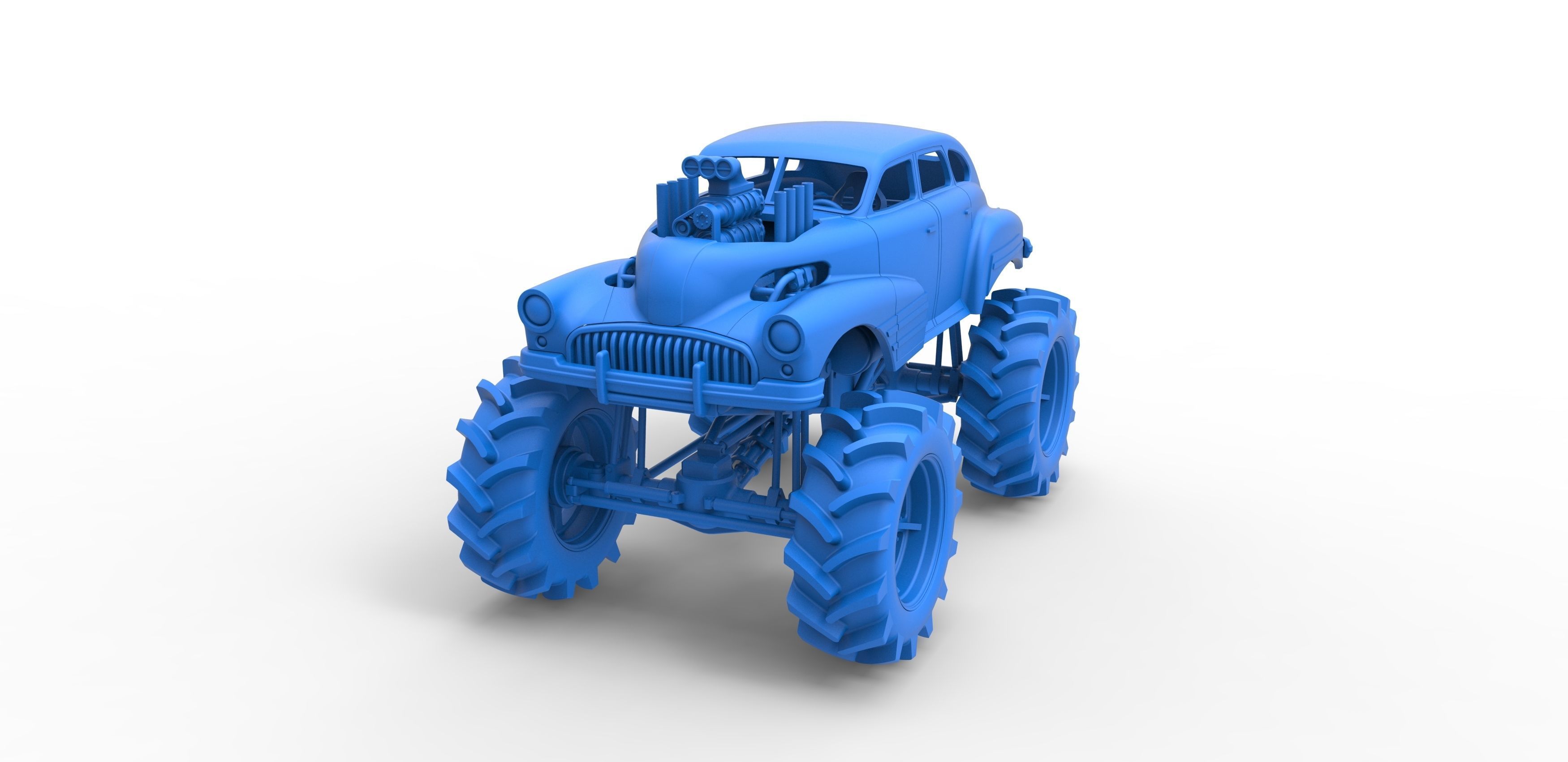 Mud truck 3 Scale 1 to 25 3D model 3D printable | CGTrader