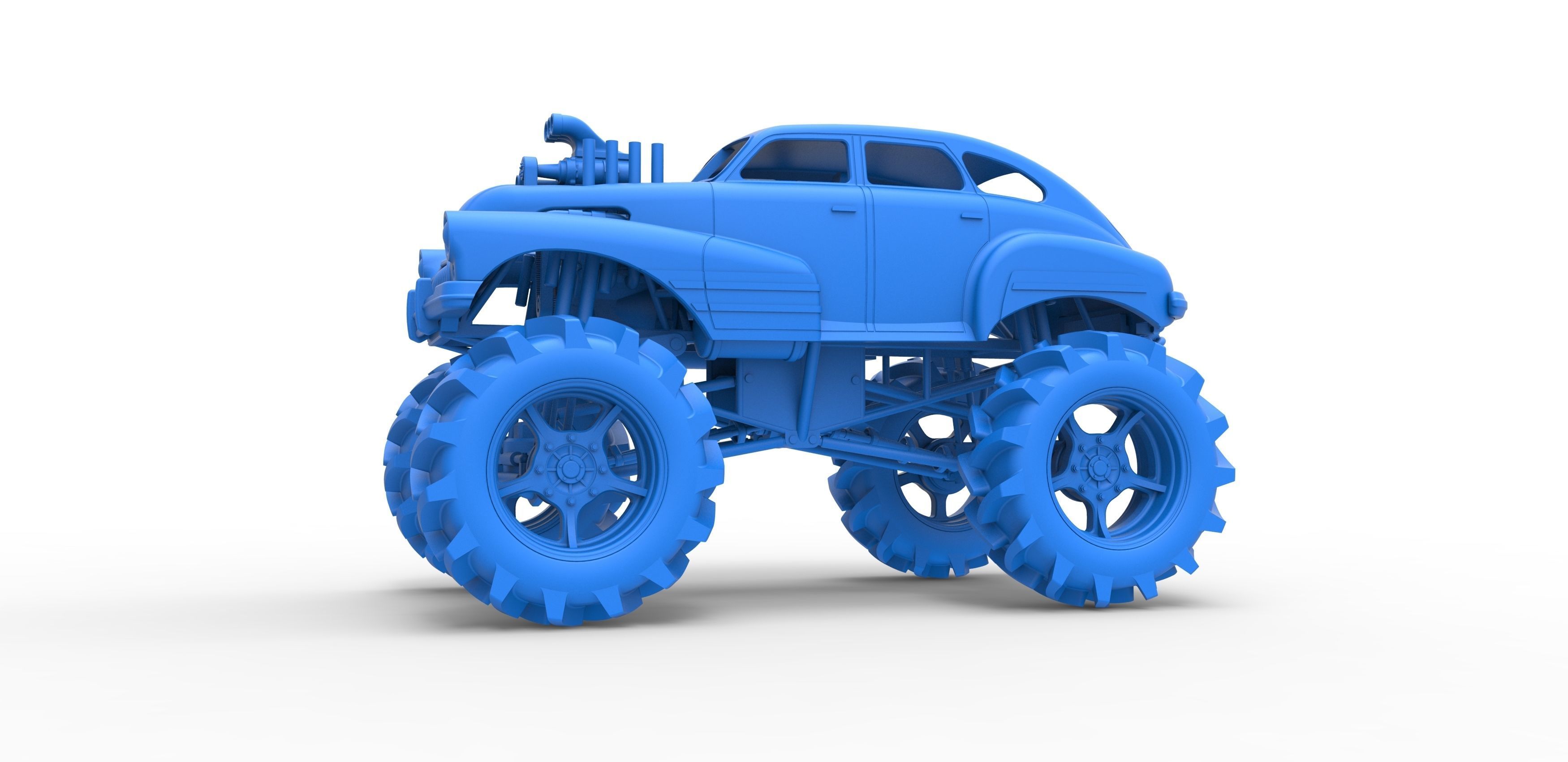 Mud truck 3 Scale 1 to 25 3D model 3D printable | CGTrader