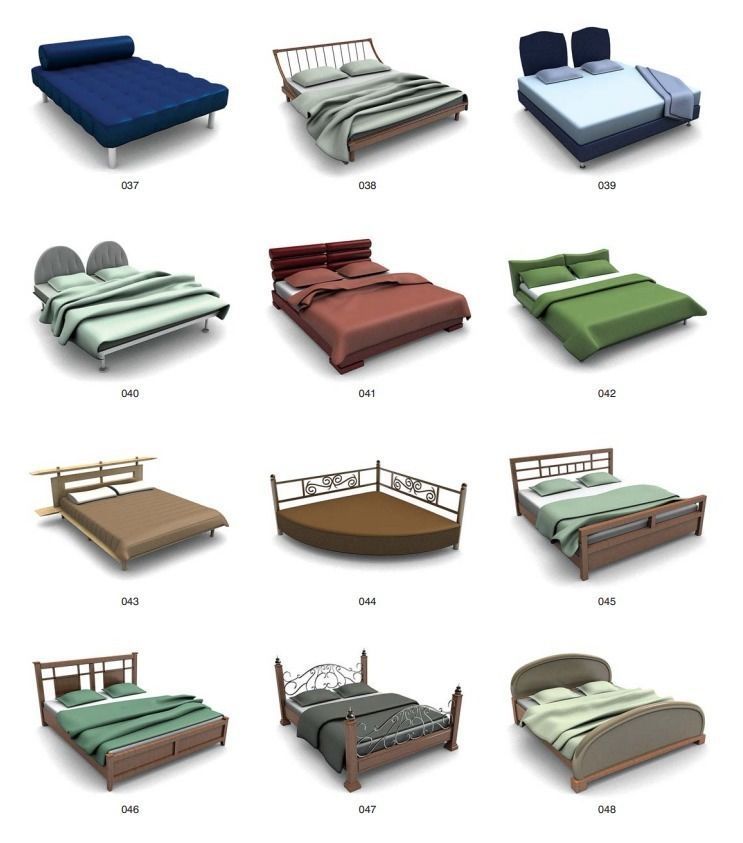Bed Collection of 100 beds 3d model 3D model | CGTrader
