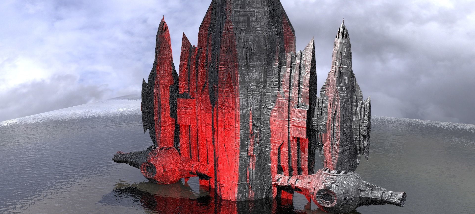 Ocean Drake interceptor Ocean Ship Base Kitbash 5 3D 3D model | CGTrader