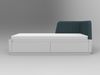 Single bed with corner headboard 3D model | CGTrader