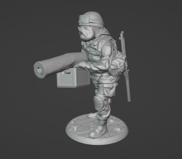 Soldier pig dog marauder holding stollen goods 3D model 3D printable ...