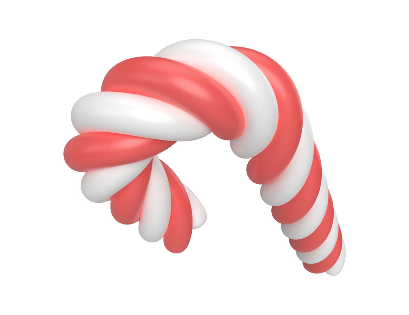 3D model Cartoon Candy Cane VR / AR / low-poly | CGTrader