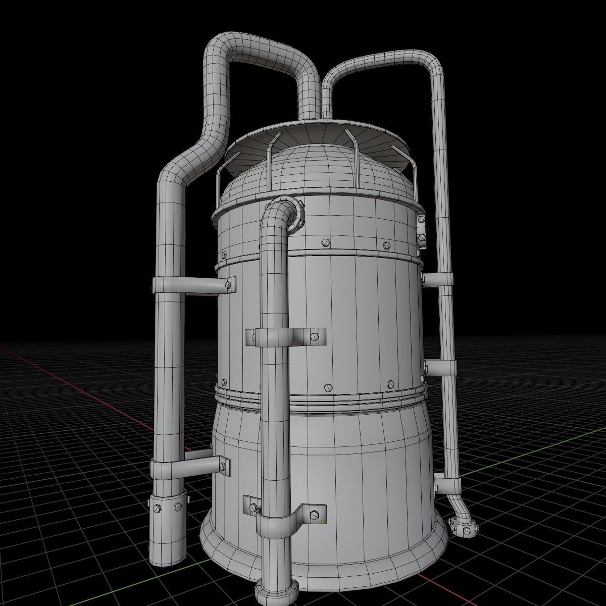 Rusted Metal Silo 3D model | CGTrader