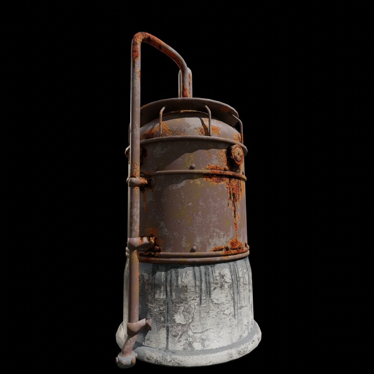 Rusted Metal Silo 3D model | CGTrader