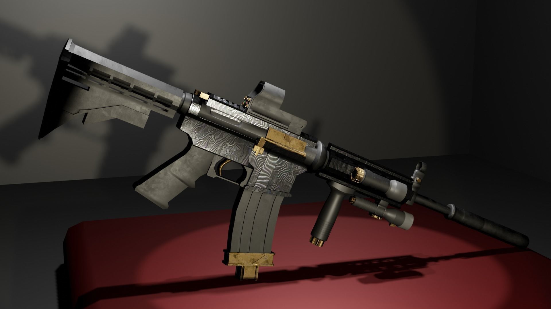 M4A1 Rifle 3D model animated rigged | CGTrader
