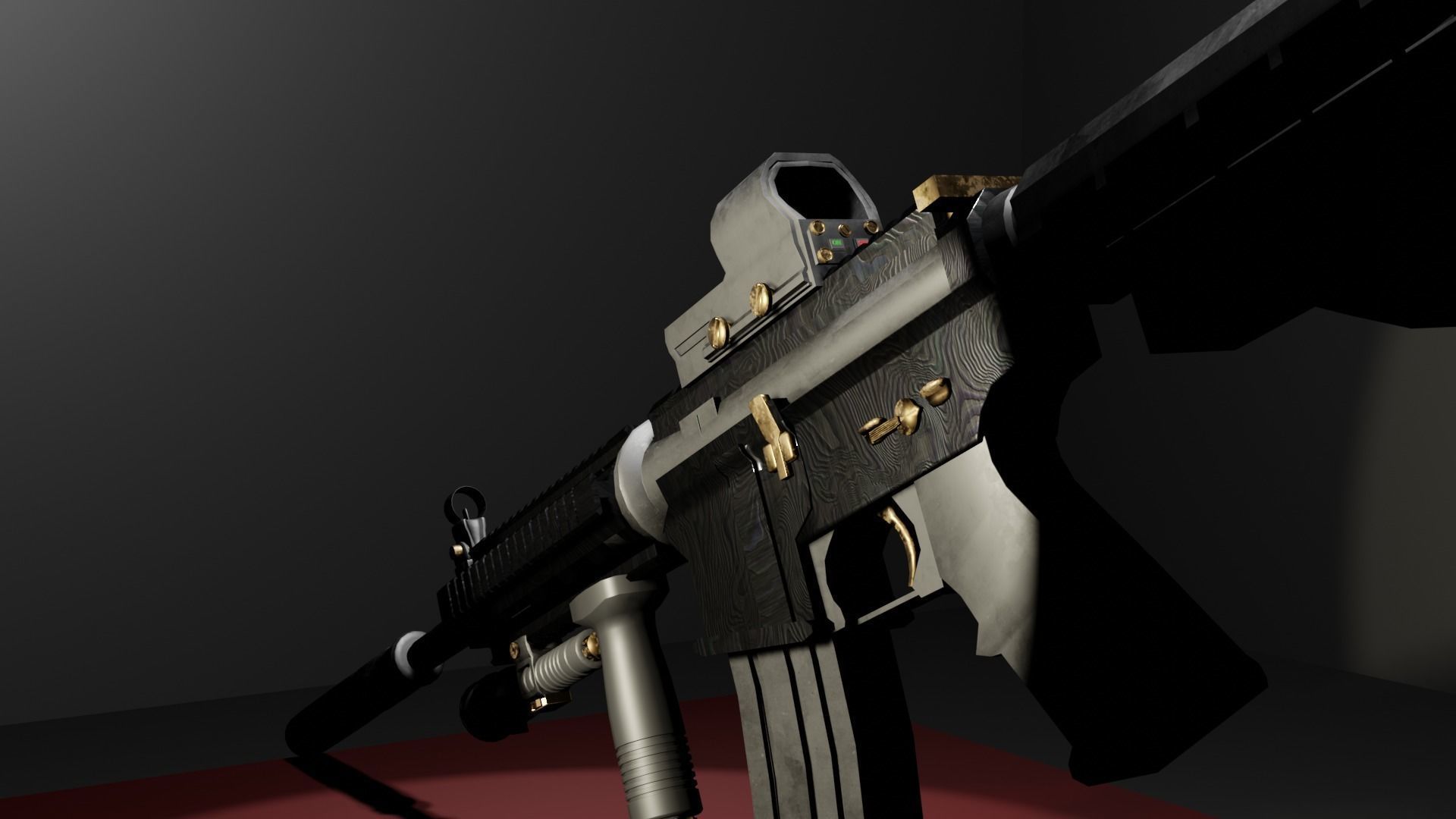 M4A1 Rifle 3D model animated rigged | CGTrader