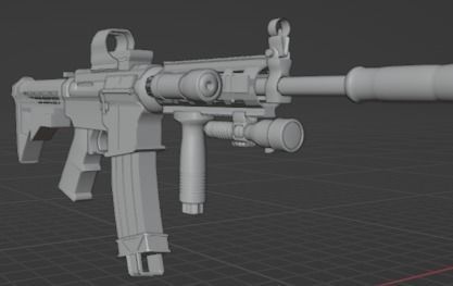 M4A1 Rifle 3D model animated rigged | CGTrader