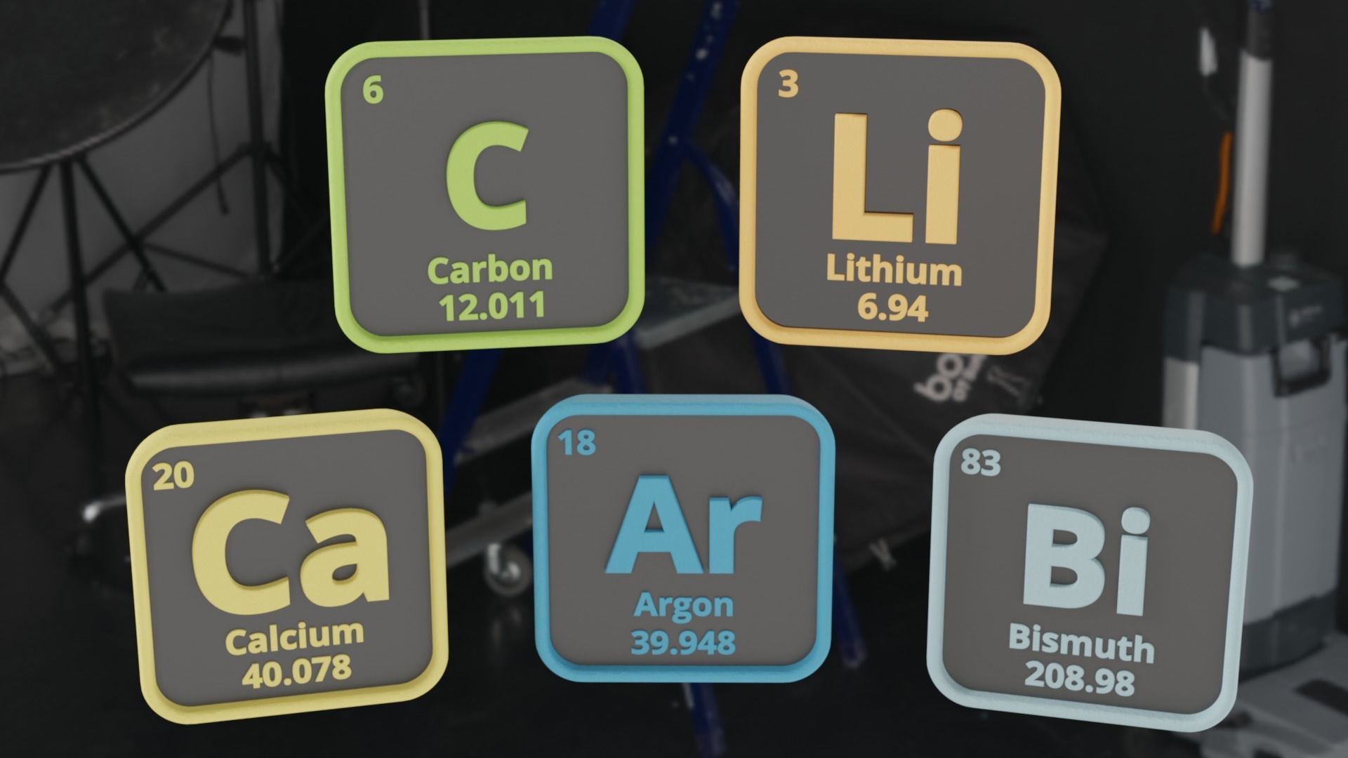Periodic Table Elements Pack Individual 3D model | CGTrader