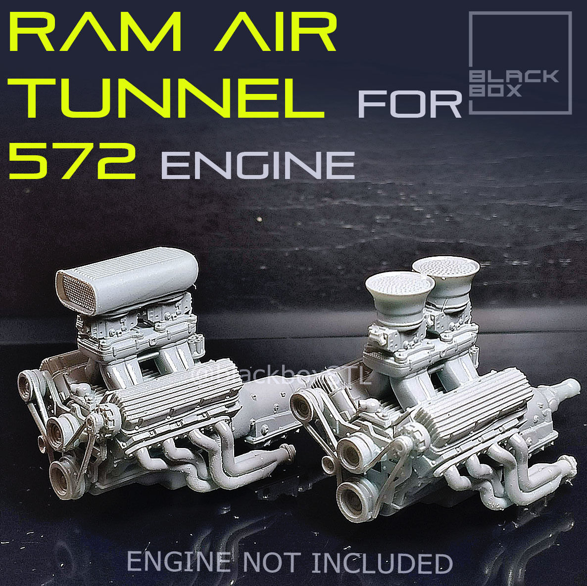 RAM AIR TUNNEL set for 572 ENGINE 1-24th 3D model 3D printable | CGTrader