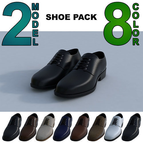 3D model Shoe Pack VR / AR / low-poly | CGTrader