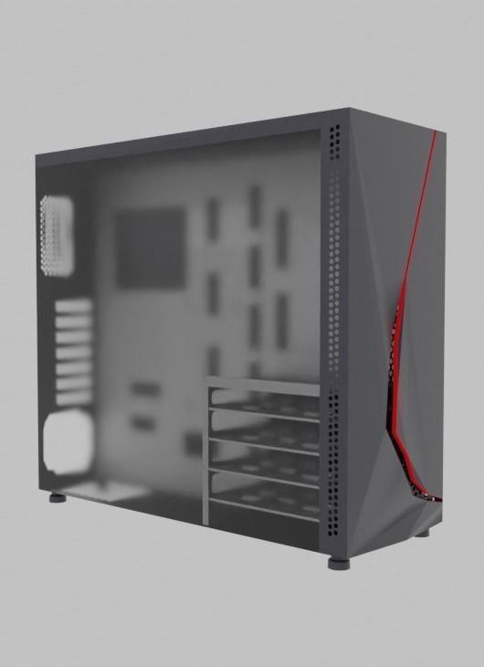 3D model Free Corsair PC case VR / AR / low-poly | CGTrader