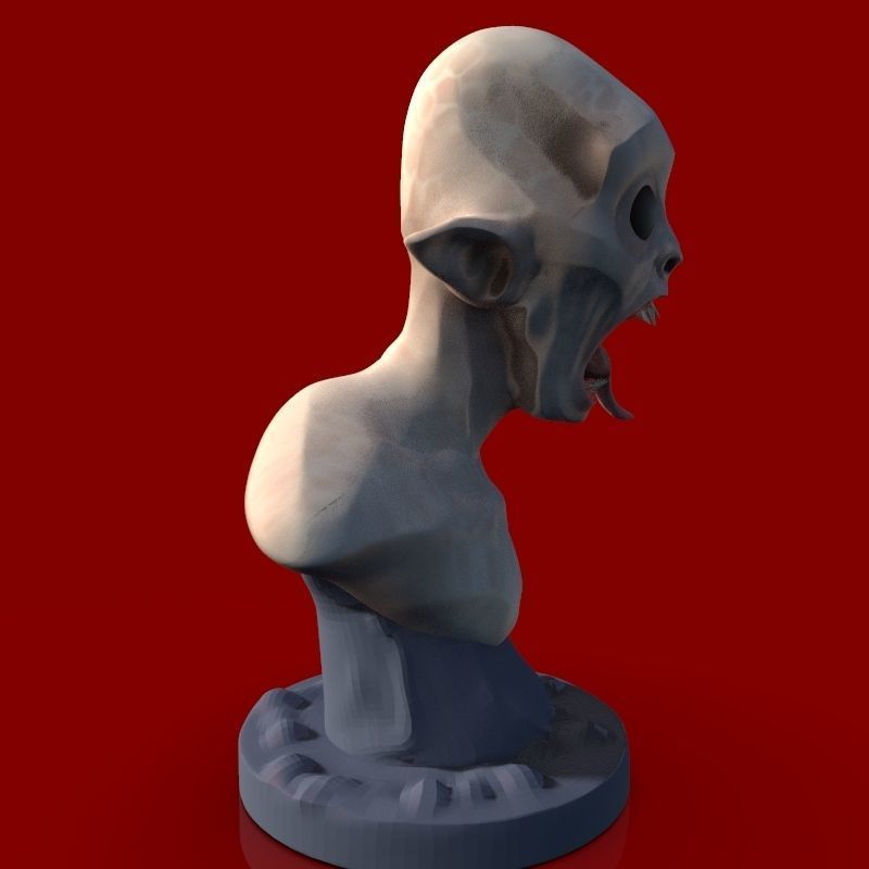 Vampire bust of demon 3D model 3D printable | CGTrader