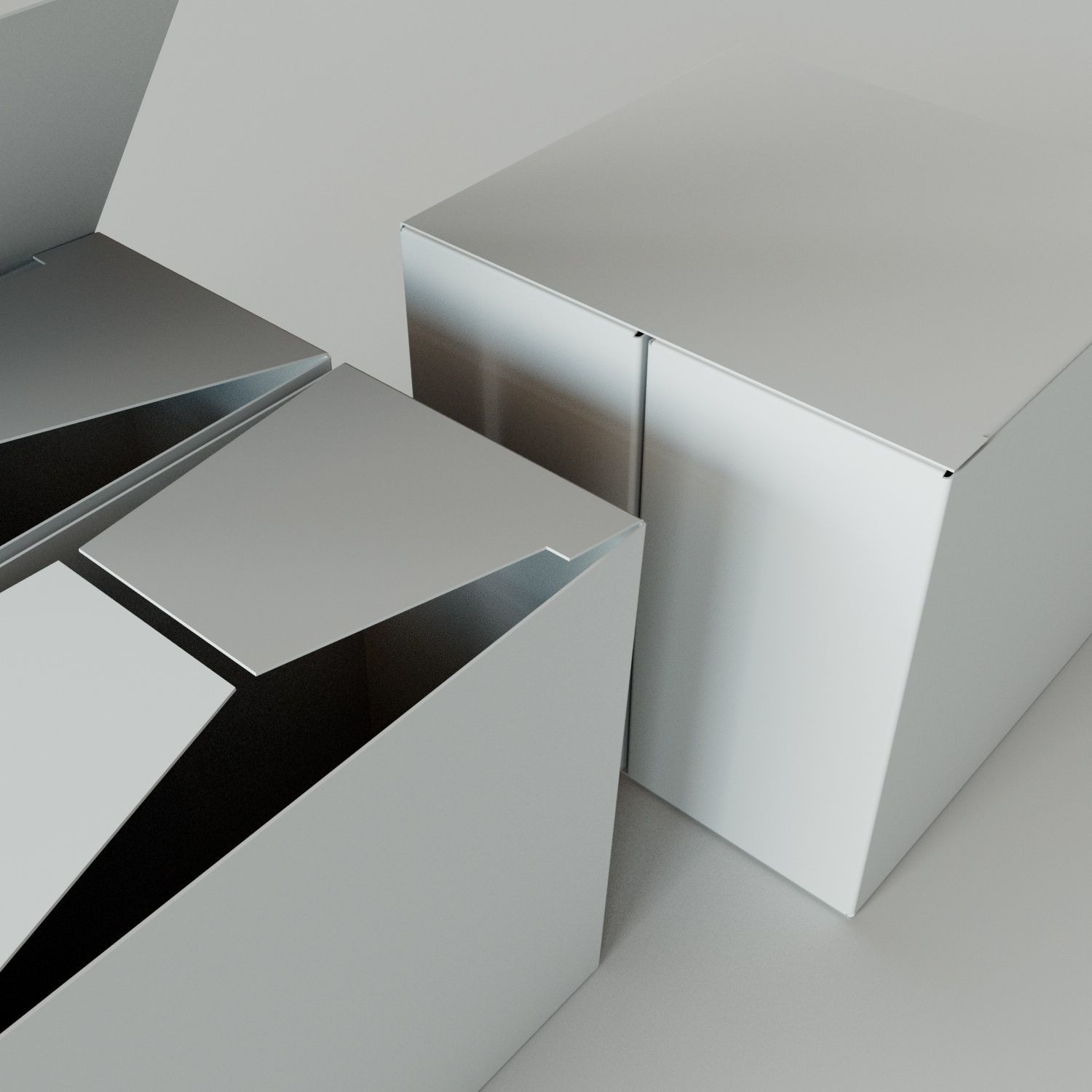 DOUBLE FOLDED BOX - Package 3D model 3D model | CGTrader