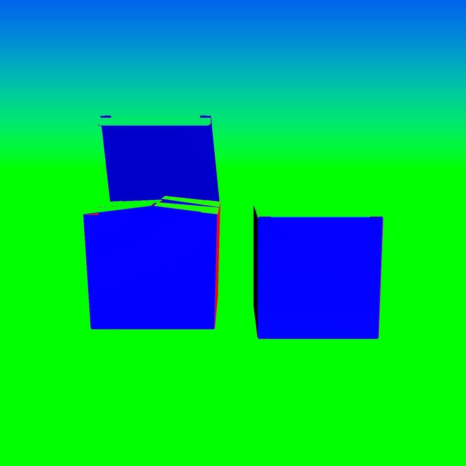 DOUBLE FOLDED BOX - Package 3D model 3D model | CGTrader