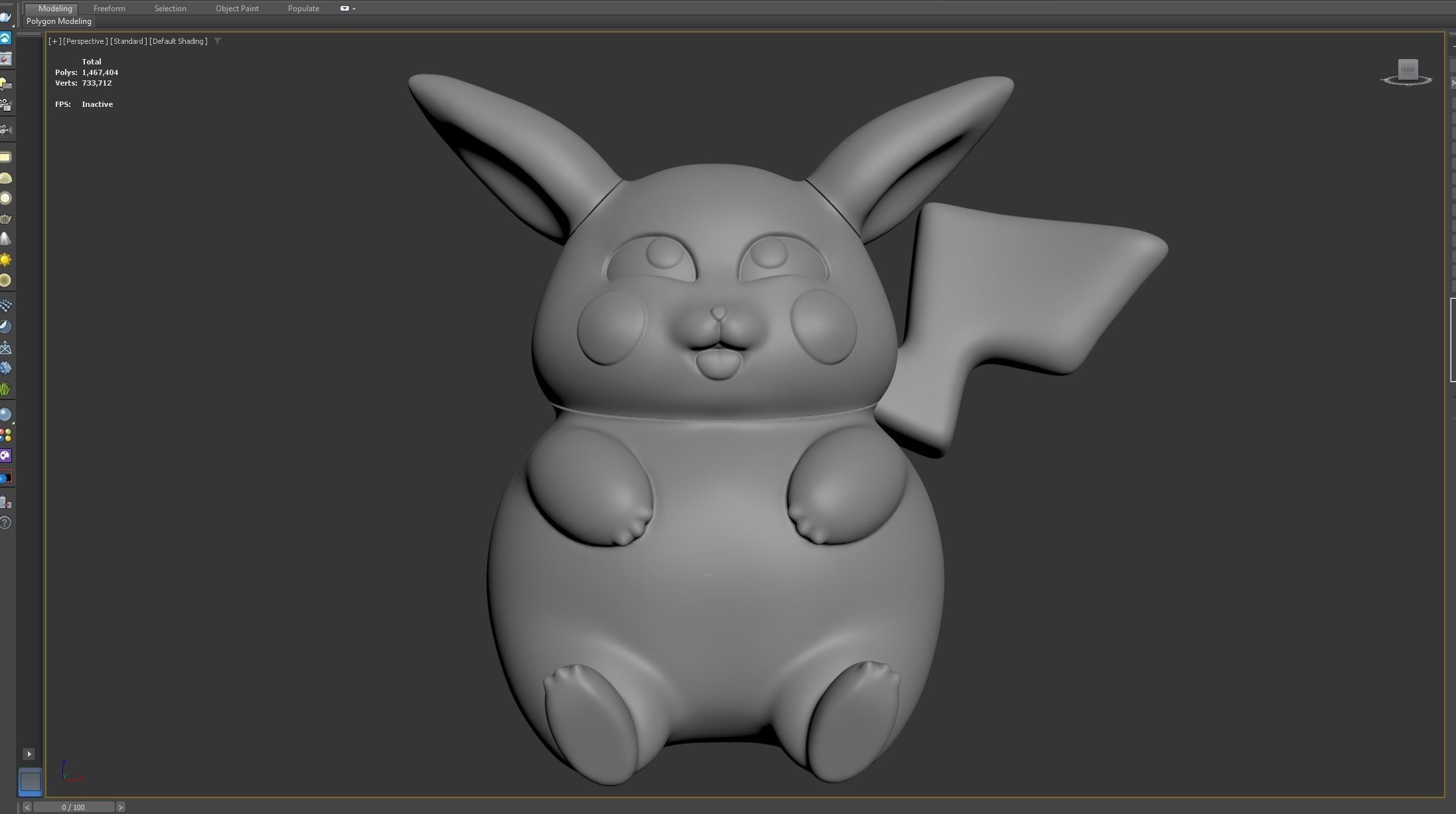 Fat baby Pikachu 3D model 3D printable | CGTrader