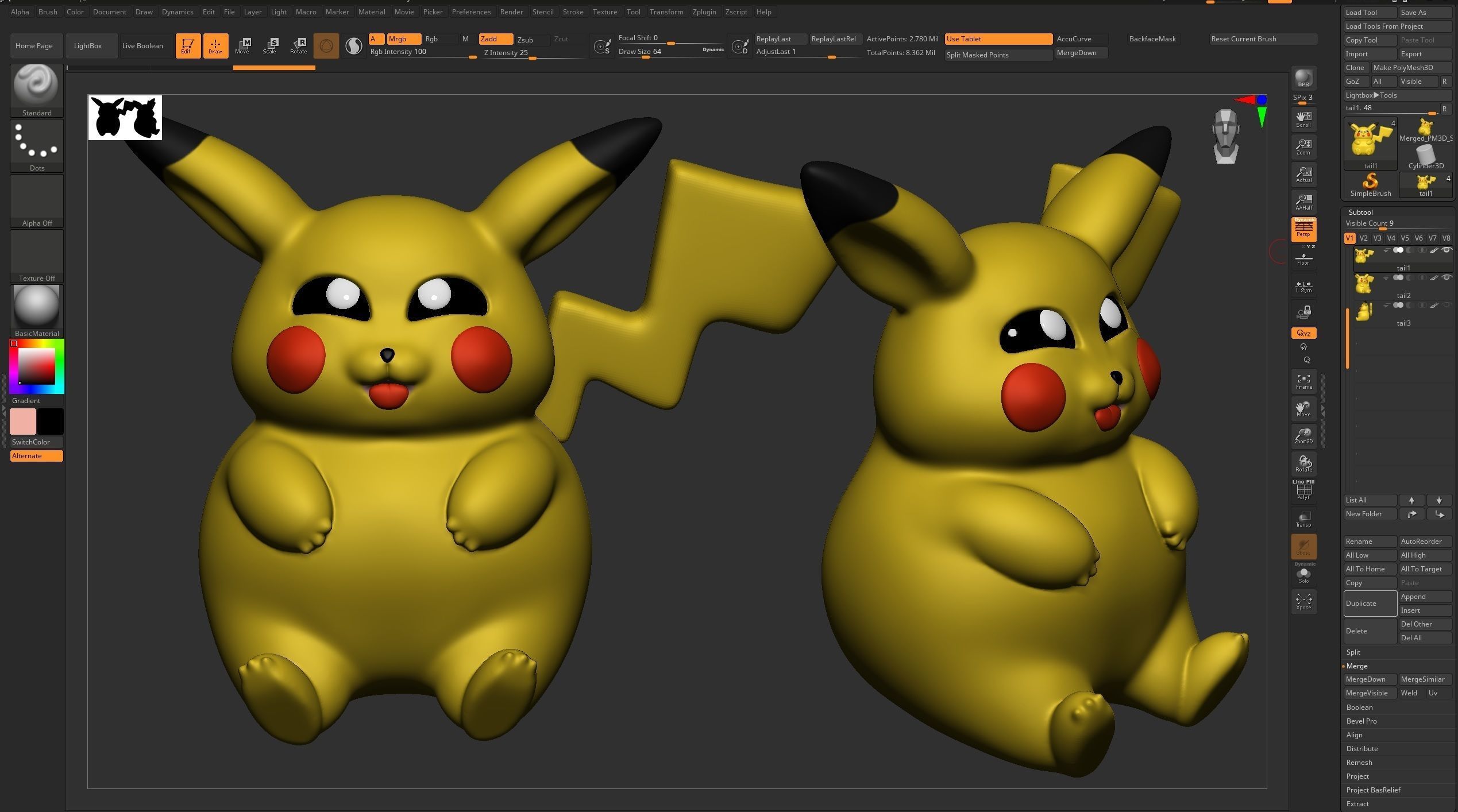 Fat baby Pikachu 3D model 3D printable | CGTrader