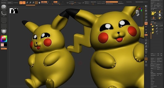 Fat baby Pikachu 3D model 3D printable | CGTrader