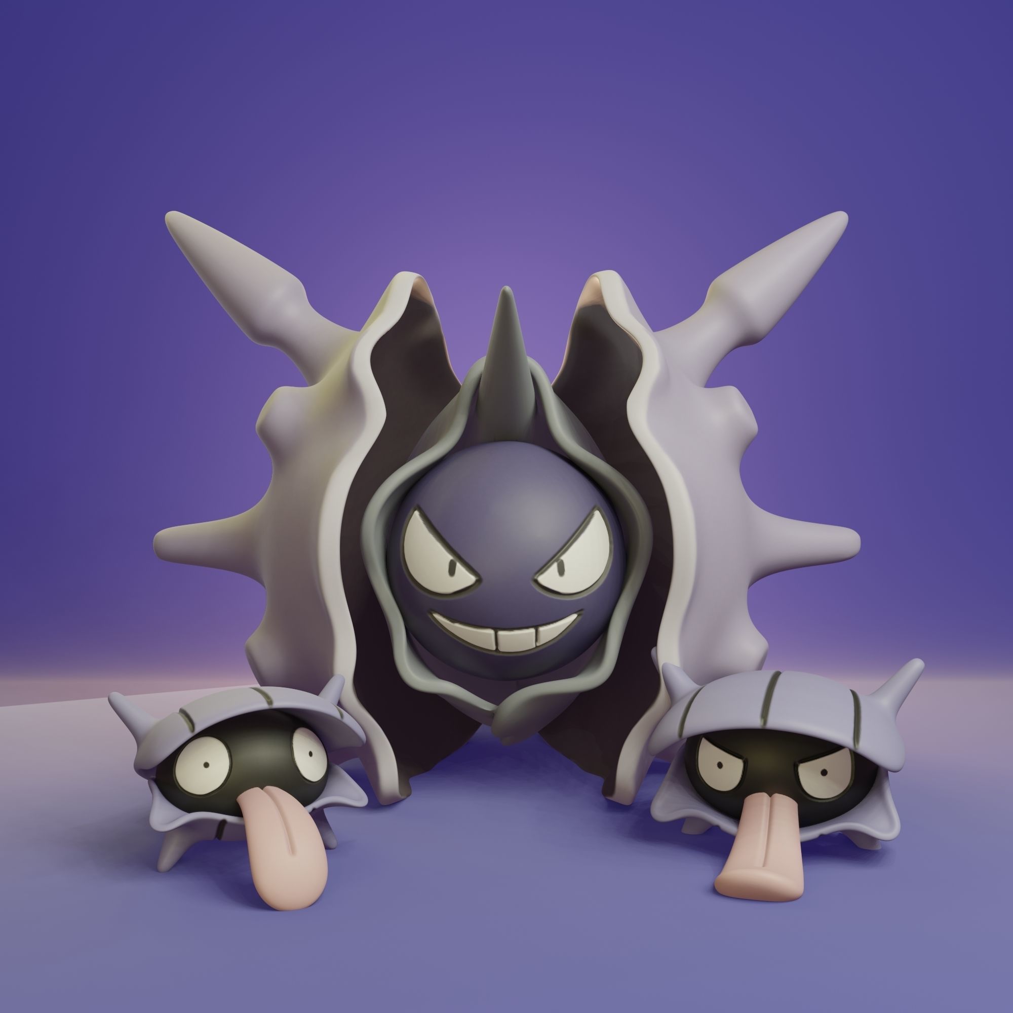 Pokemon - Shellder and Cloyster 3D model 3D printable | CGTrader