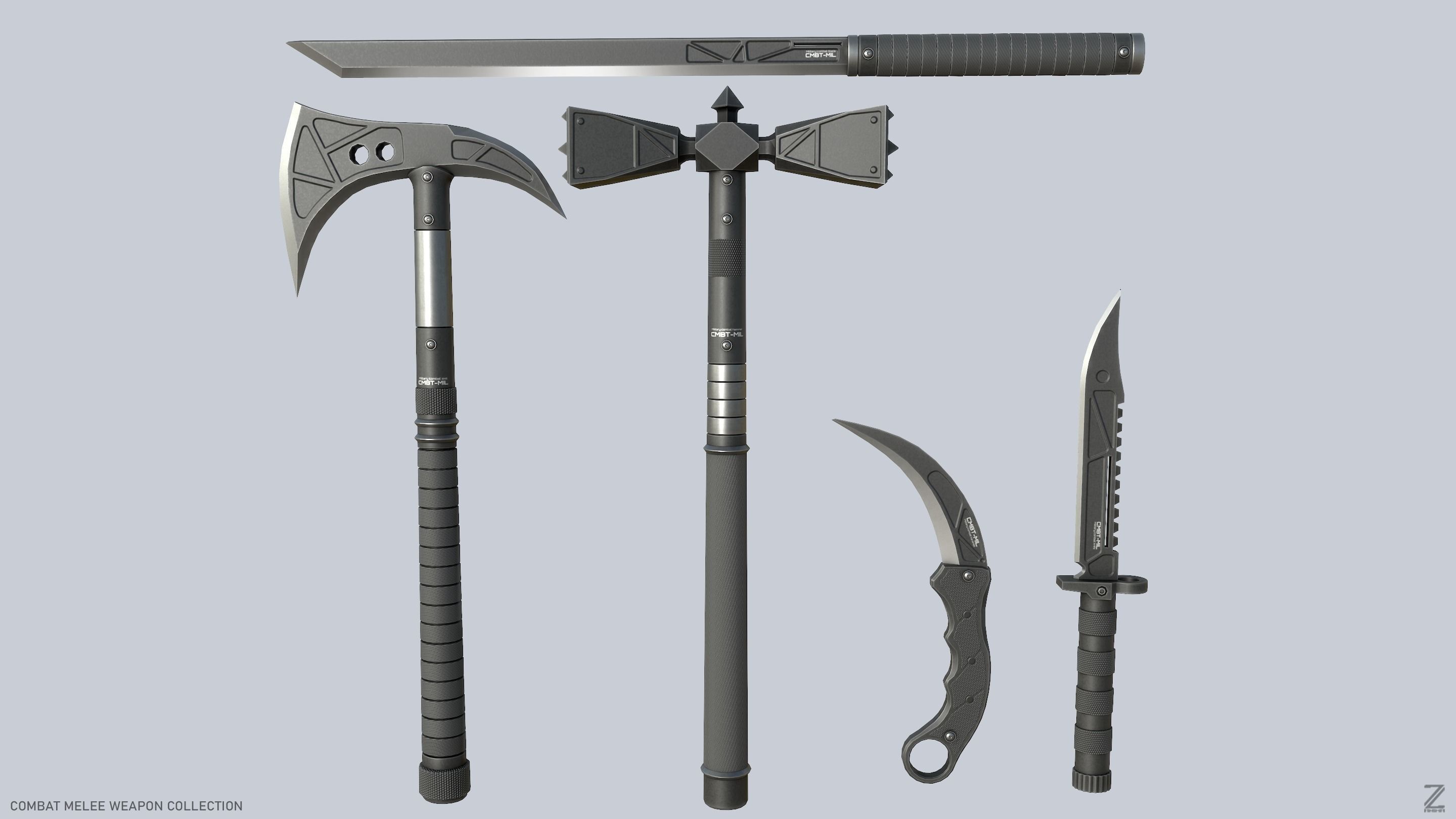 Combat melee weapon collection VR / AR / low-poly | CGTrader
