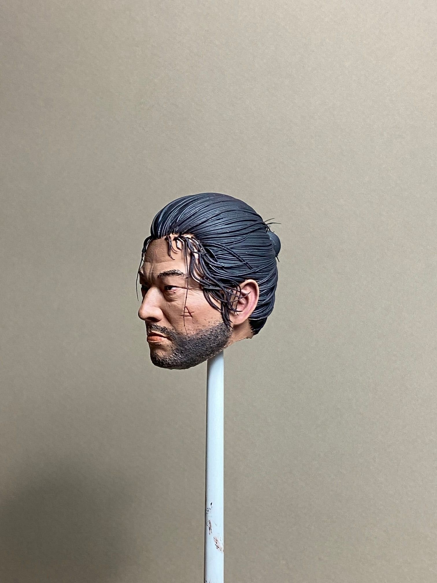 sixth scale samurai head Jin Sakai 3D model 3D printable | CGTrader