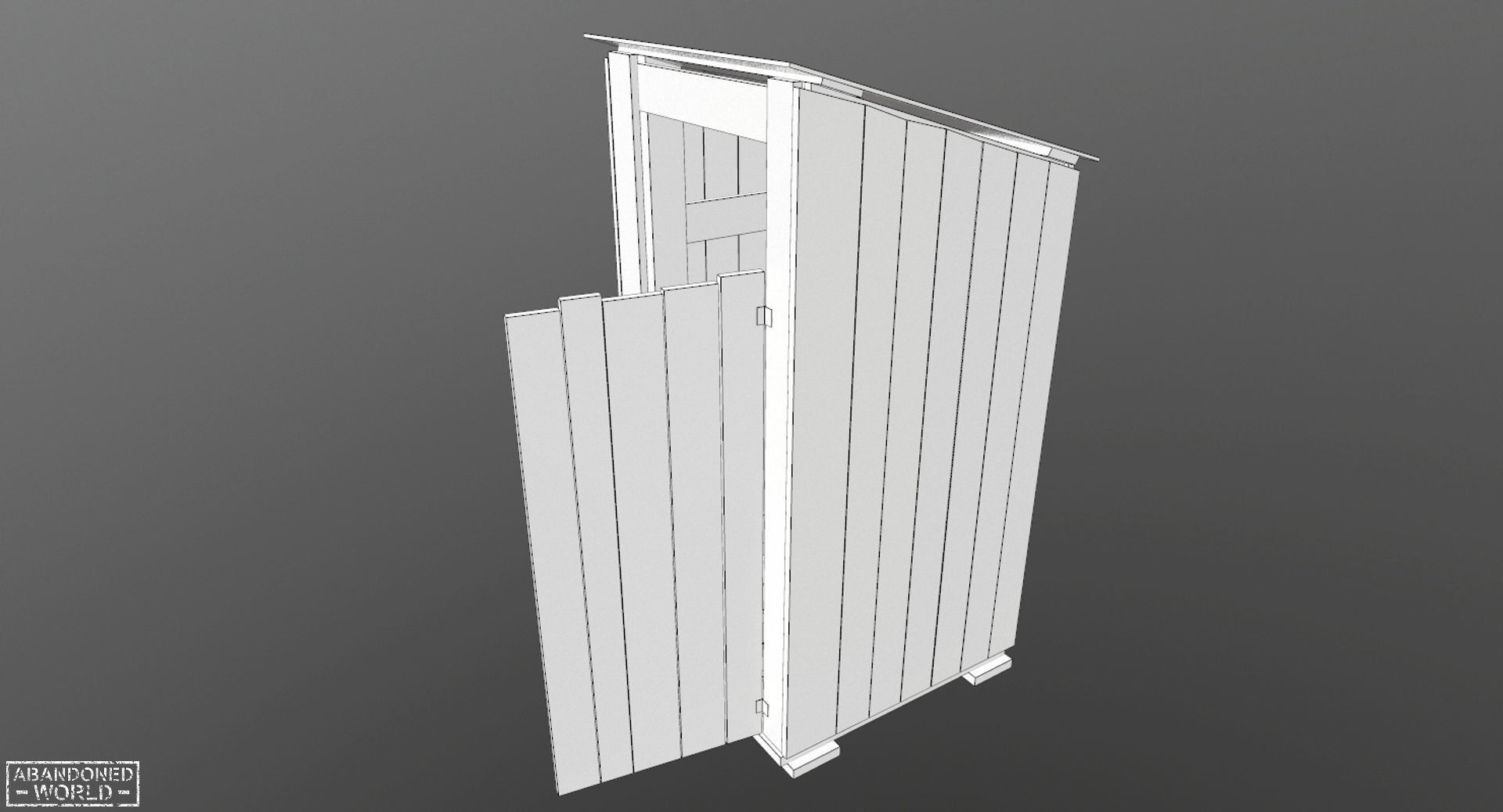 3D model Wooden Outhouse VR / AR / low-poly | CGTrader